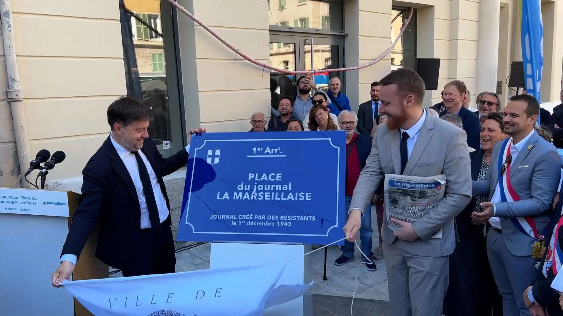 Marseille : inauguration de la place du journal La Marseillaise
